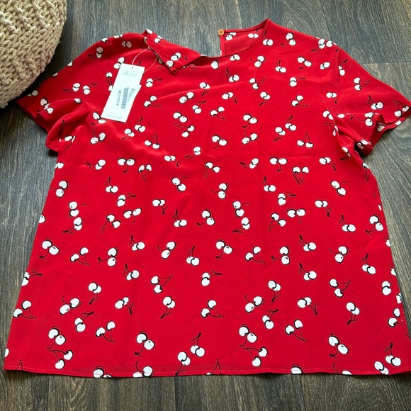 Miu Miu | Tops | Miu Miu Cherry Top | Poshmark